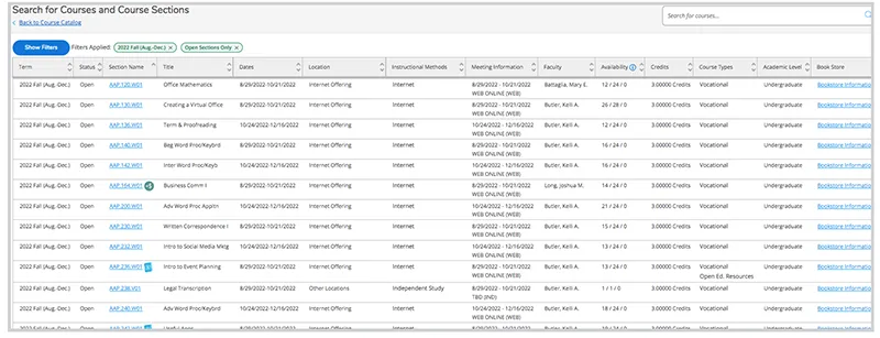 Self-Service Course Search Guide | Mid Michigan College - Harrison, MI ...