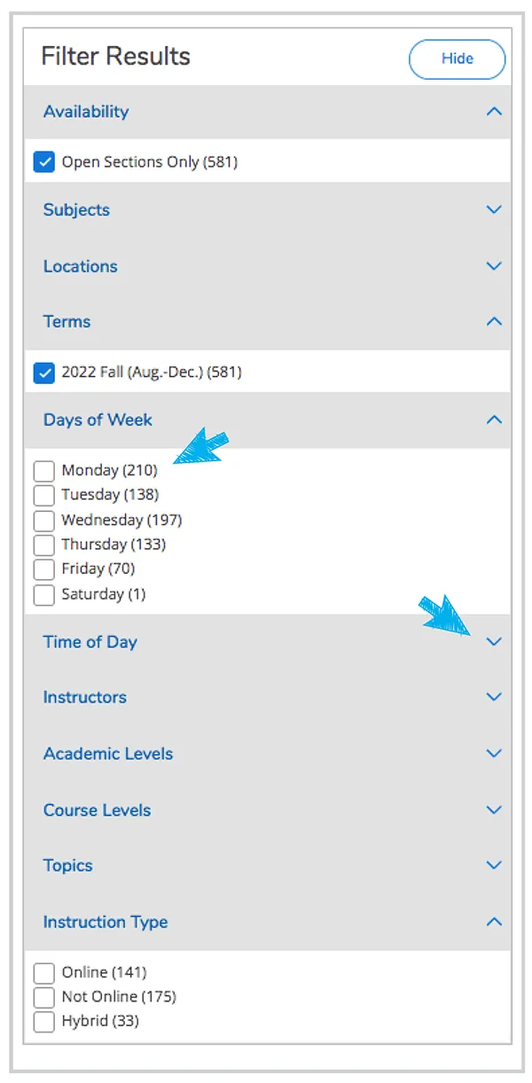 Self-Service Course Search Guide | Mid Michigan College - Harrison, MI - Mt. Pleasant, MI - Online